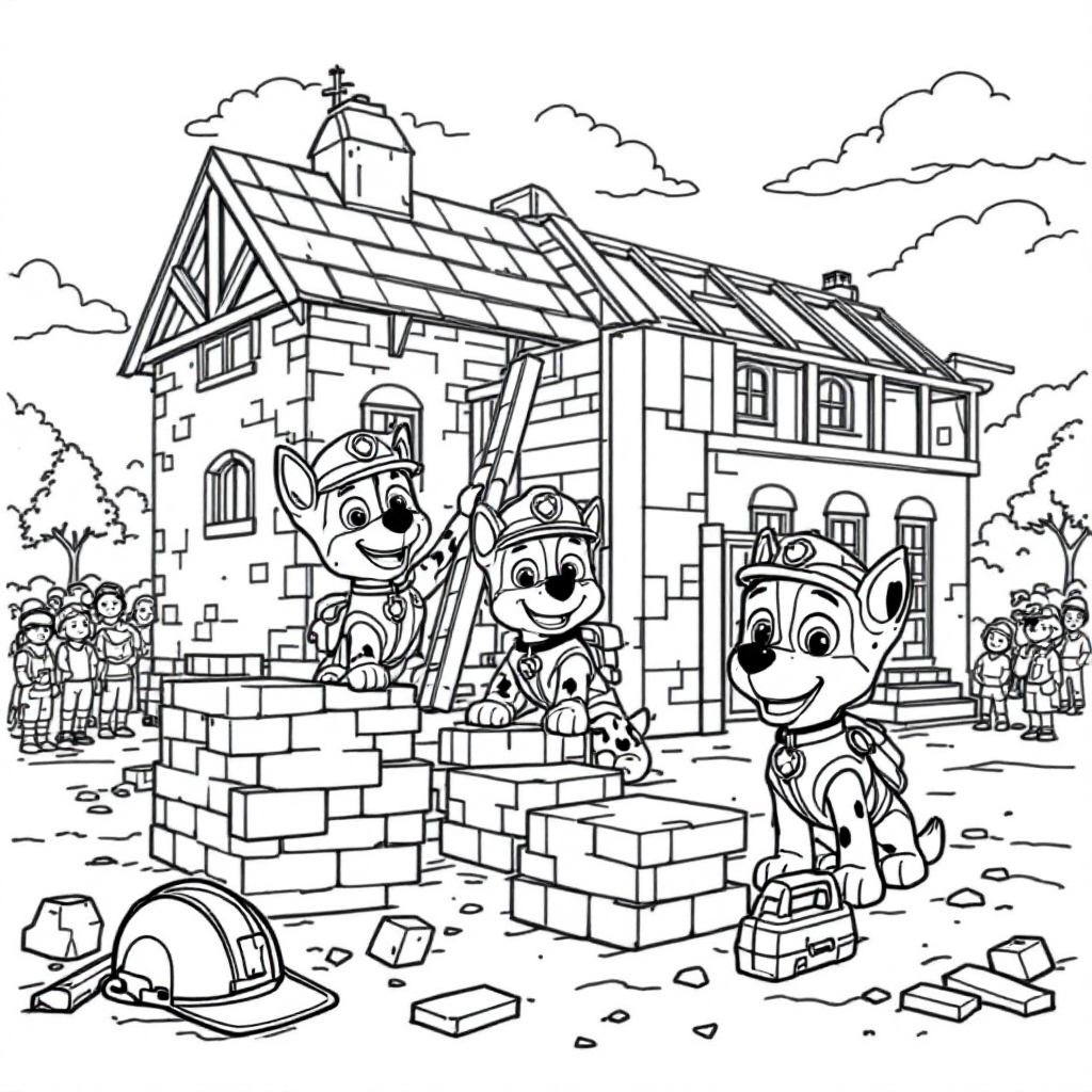 Paw Patrol - Community Helper Coloring Page (Free) | ColorFun