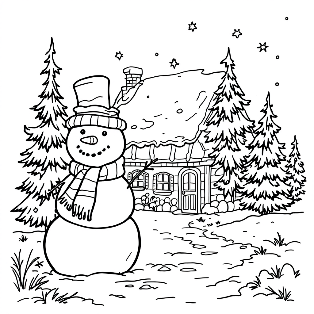 Christmas - North Pole Coloring Page (Free) | ColorFun